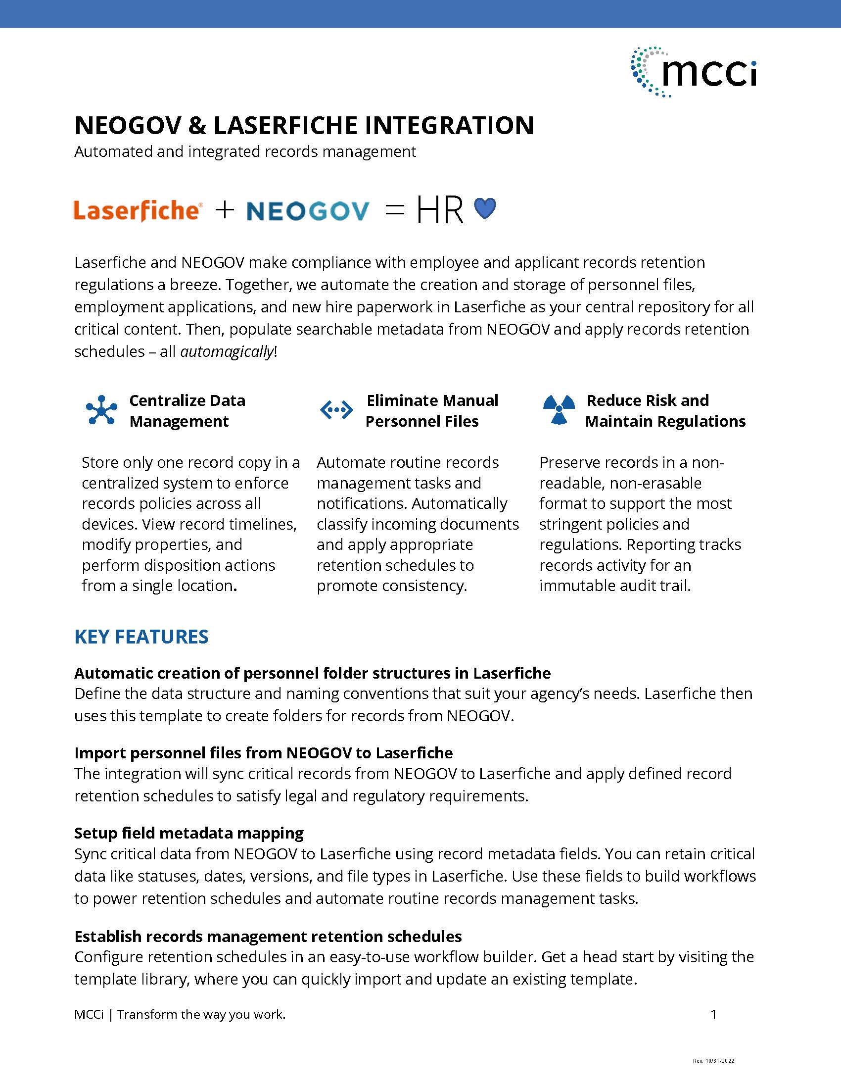 NEOGOV Integration for Laserfiche by MCCi